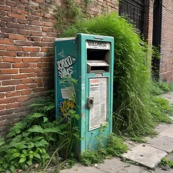 Abandoned Newspaper Box - Tangra AI Image Generator