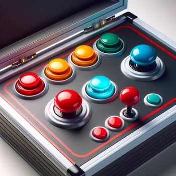 Arcade Square Button Box - Tangra AI Image Generator