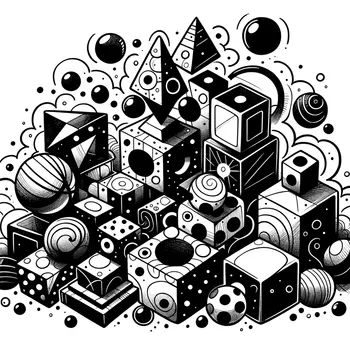 Cartoon Geometry Doodle - Tangra AI Image Generator