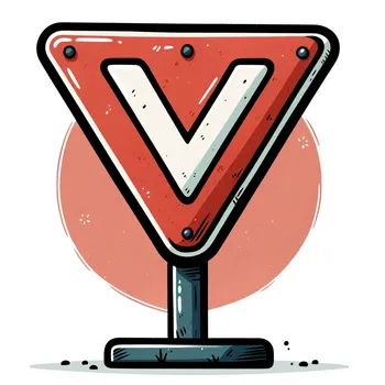 Cartoon Yield Sign - Tangra AI Image Generator