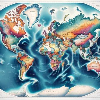 Clear Horizontal World Map - Tangra AI Image Generator