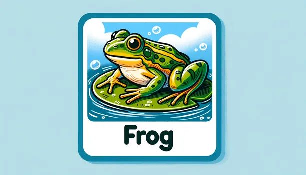 Frog Flashcard Creation - Tangra AI Image Generator