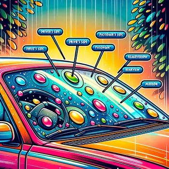 Labeled Windshield Cartoon - Tangra AI Image Generator