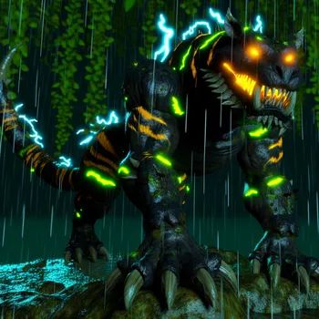 Mythical Beast in Ruins - Tangra AI Image Generator