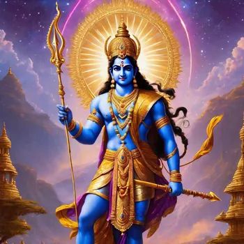 Mythical Rama in Cosmos - Tangra AI Image Generator