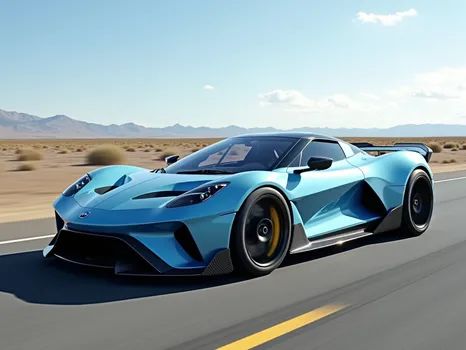 Pastel Blue Speedster - Tangra AI Image Generator
