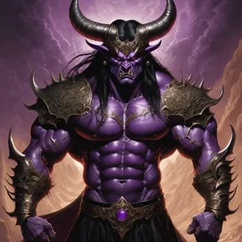 Purple Demon Warrior - Tangra AI Image Generator