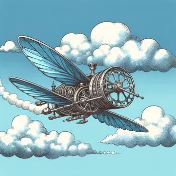 Whimsical Flying Machine - Tangra AI Image Generator