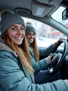 Winter Driving Course Ad - Tangra AI Image Generator